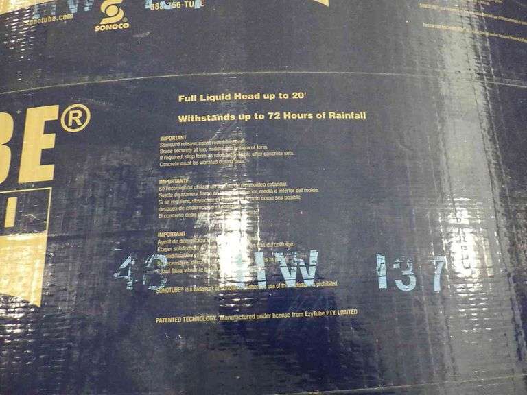 LOT: 37 SONOTUBES, MODEL 48 HW I37, 4' DIAMETER x 12' LONG - Bentley ...