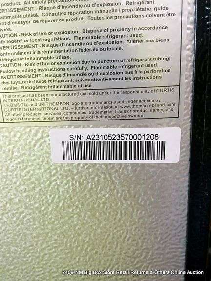 THOMSON TFR725 REFRIGERATOR - Bentley & Associates, LLC