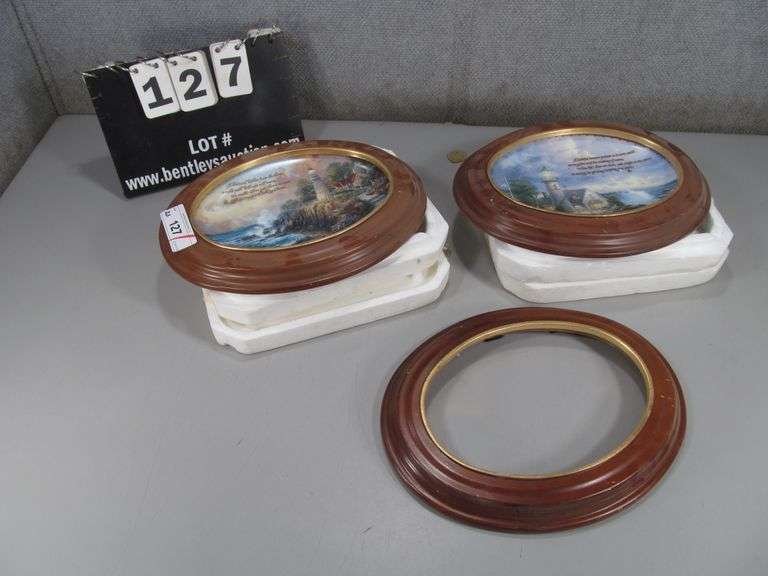 BRADFORD MINT PAINTED THOMAS KINKADE COLLECTOR PLATES (2X MONEY ...