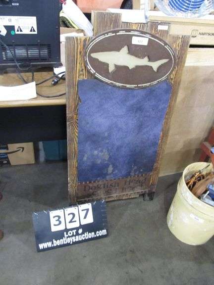 STAINED WOOD 'DOGFISH HEAD SERVED HERE' MENU SIGN - Bentley ...