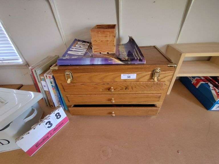 WOODEN TOOLBOX, ATLAS, WOODEN CRATE, TOOLS, ART SUPPLIES - Bentley ...