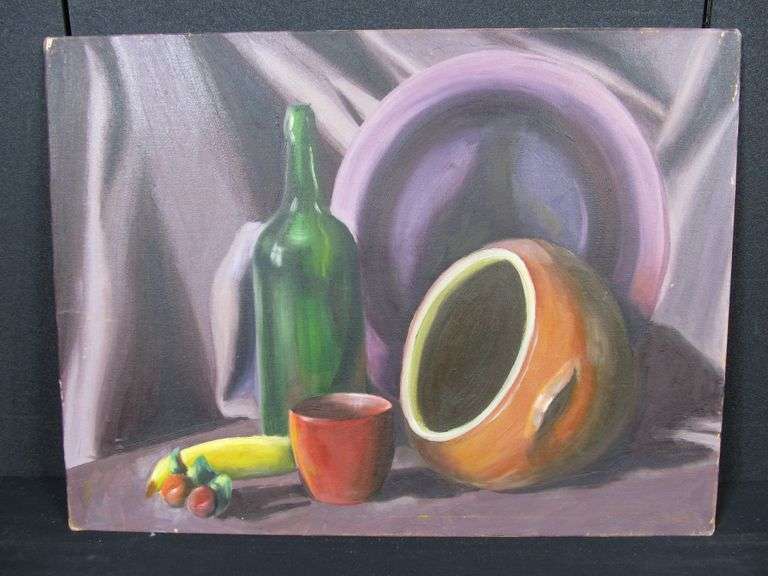 POT, BOTTLE, PLATTER, FRUIT - STILL LIFE - Bentley & Associates, LLC