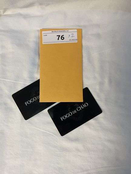 FOGO DE CHAO GIFT CARDS $50.00 EACH ~ $100 TOTAL VALUE (2X MONEY ...