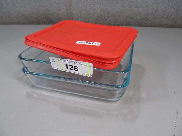 SMALL PYREX CASSEROLE FOOD SAVER GLASS DISHES- W/ LIDS (2X MONEY ...