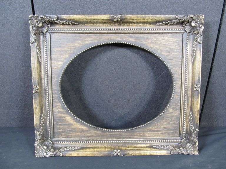 DARK STAINED WOOD FRAME W/ DISTRESSED/ SANDED LIGHT BROWN ACCENTS ...