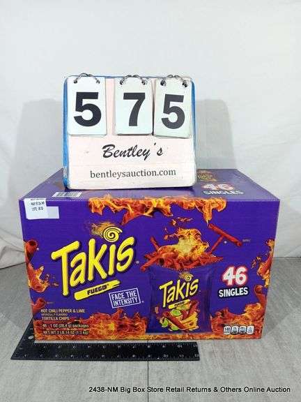 BOX: BIMBO TAKIS FUEGO TORTILLA CHIPS - 46 1-OZ. PACKAGES - Bentley ...