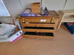 WOODEN TOOLBOX, ATLAS, WOODEN CRATE, TOOLS, ART SUPPLIES - Bentley ...