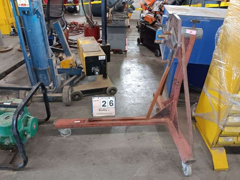 3-WHEEL STEEL ROLLING ENGINE/MOTOR STAND W/ ROTATING HEAD - Bentley ...