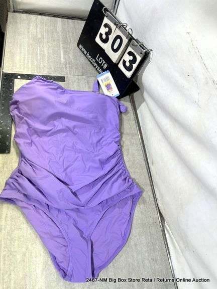 ANNE COLE PURPLE SWIMSUIT - LARGE - Bentley & Associates, LLC