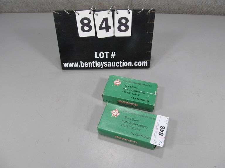 NORINCO 9 X 18MM NON-CORROSIVE STEEL CASE SOFT POINT AMMO - 50 ROUNDS ...