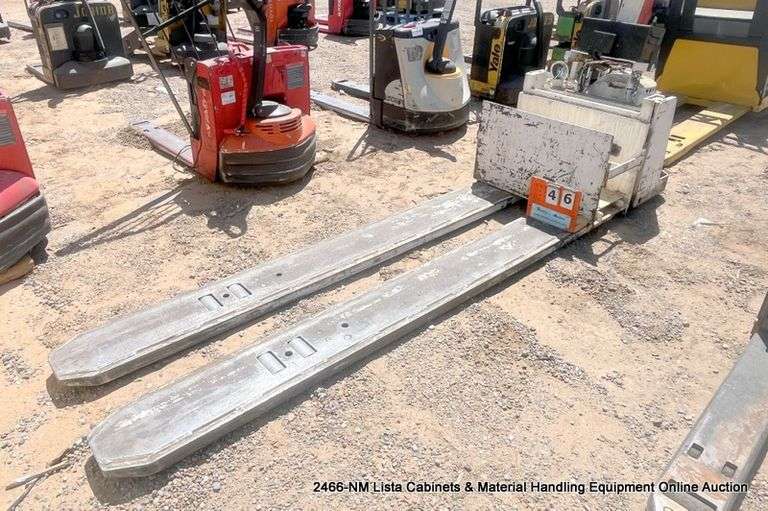 BAKER MOTO TRUC PAL-W ELECTRIC PALLET JACK, KEY, 96" FORKS **NO BATTERY ...