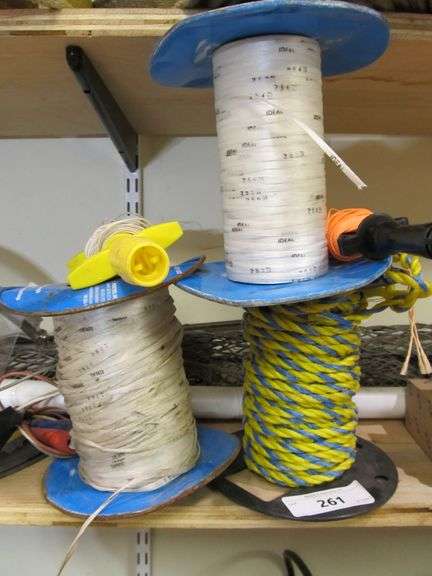LOT: (3) SPOOLS OF NYLON ROPE & IDEAL PULL TAPE - Bentley & Associates, LLC