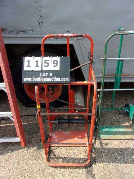 2-WHEELED WIRE SPOOL DISPENSER DOLLY - ORANGE - Bentley & Associates, LLC