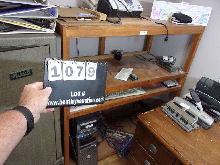 SHOP MADE CASTERED WOODEN COMPUTER DESK - Bentley & Associates, LLC