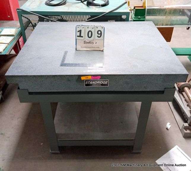STANDRIDGE GRANITE CORP. SURFACE PLATE TABLE - GRANITE TOP SIZE, 6" X ...