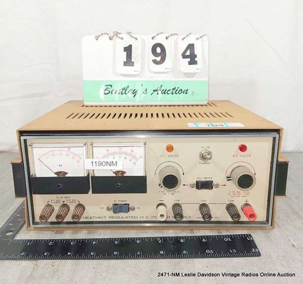 HEATHKIT REGULATED H.V. POWER SUPPLY MODEL IP-17 - Bentley & Associates ...