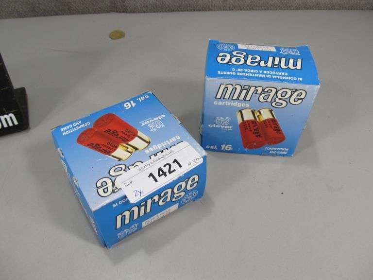 BOXES: MIRAGE 16 GAUGE SHOTGUN SHOTSHELLS, DOVE & QUAIL, 2-3/4 X 1-1/8 ...