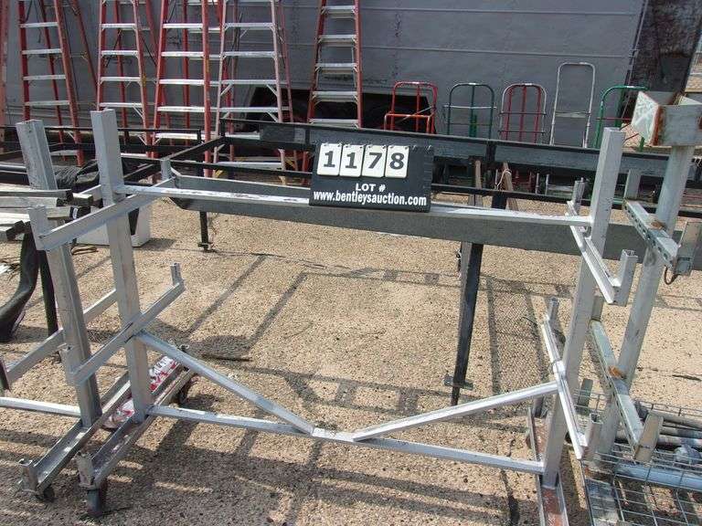 SHOPMADE JOBSITE CONDUIT ORGANIZER CART W/ LARGE CONCRETE ANCHOR BOLTS ...