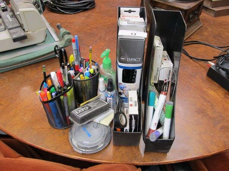 LOT: FILE ORGANIZER, PENS, MARKERS - Bentley & Associates, LLC