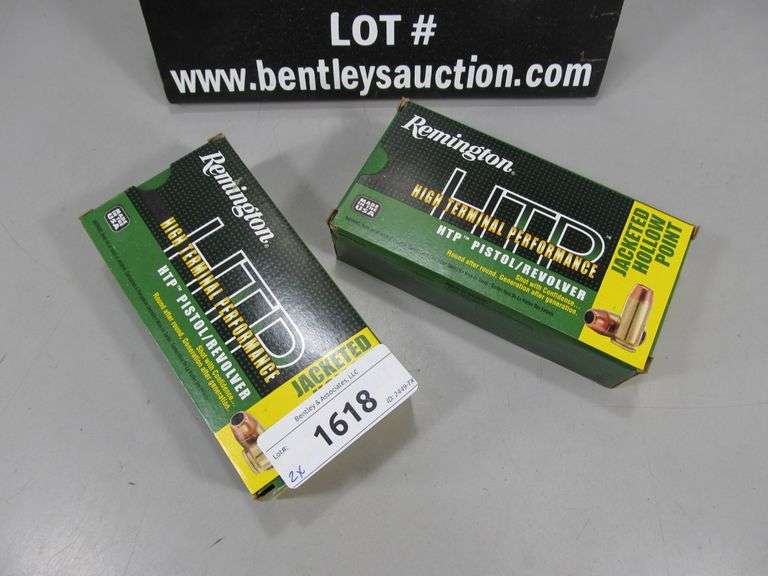 BOXES: REMINGTON HTP PISTOL/REVOLVER BULLETS, JACKETED HOLLOW POINT, 40 ...