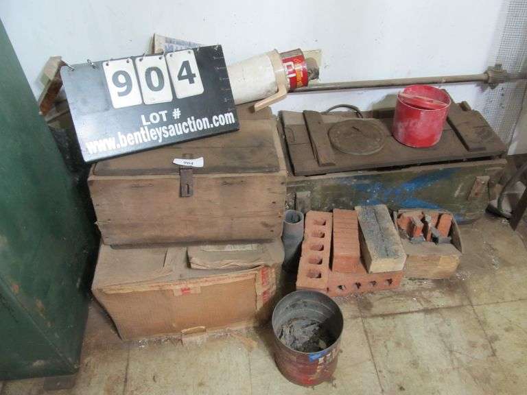LOT: WOODEN CRATES, BRICKS, METAL - Bentley & Associates, LLC
