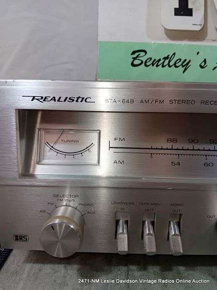 REALISTIC STA-64B AM/FM STEREO RECEIVER - Bentley & Associates, LLC