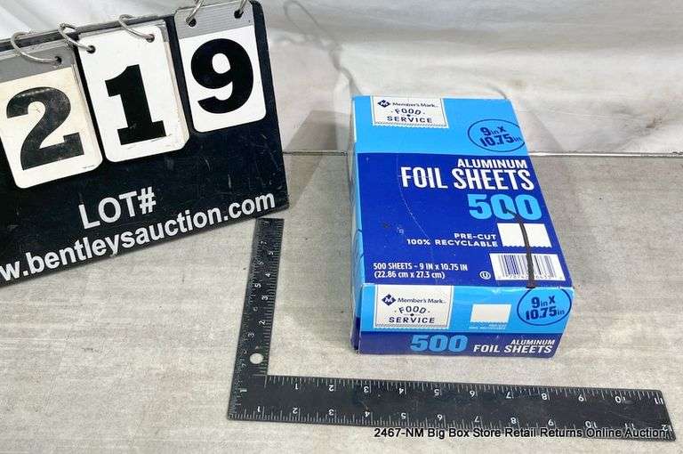 MEMBER'S MARK 500 ALUMINUM SHEETS - Bentley & Associates, LLC