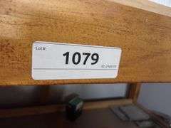 SHOP MADE CASTERED WOODEN COMPUTER DESK - Bentley & Associates, LLC