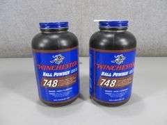 BOTTLES: WINCHESTER 748 SMOKELESS PROPELLANT BALL POWDER, 18 OZ (2X ...
