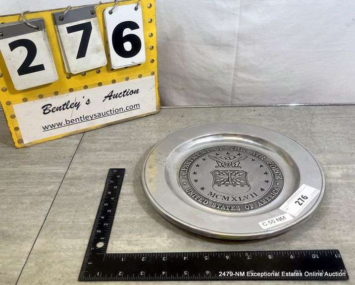 PEWTER DEPARTMENT OF THE AIR FORCE PLATE - Bentley & Associates, LLC