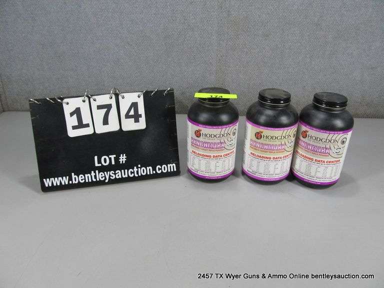 HODGDON BENCHMARK PRECISION TARGET RIFLE POWDER - (3) 1# BOTTLES (3X ...