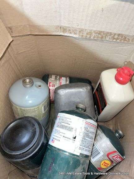 BOX: ASSORTED EMPTY PROPANE BOTTLES - Bentley & Associates, LLC