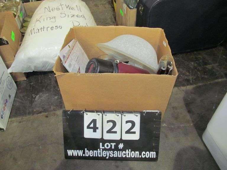 BOX: LIGHT FIXTURE GLOBE, ICE PACKS, HOLIDAY LABELS THERMOS'S - Bentley ...