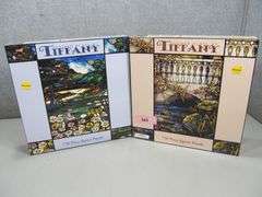 LOT: (2) 750 PIECE STAINED GLASS TIFFANY PUZZLES - Bentley & Associates ...