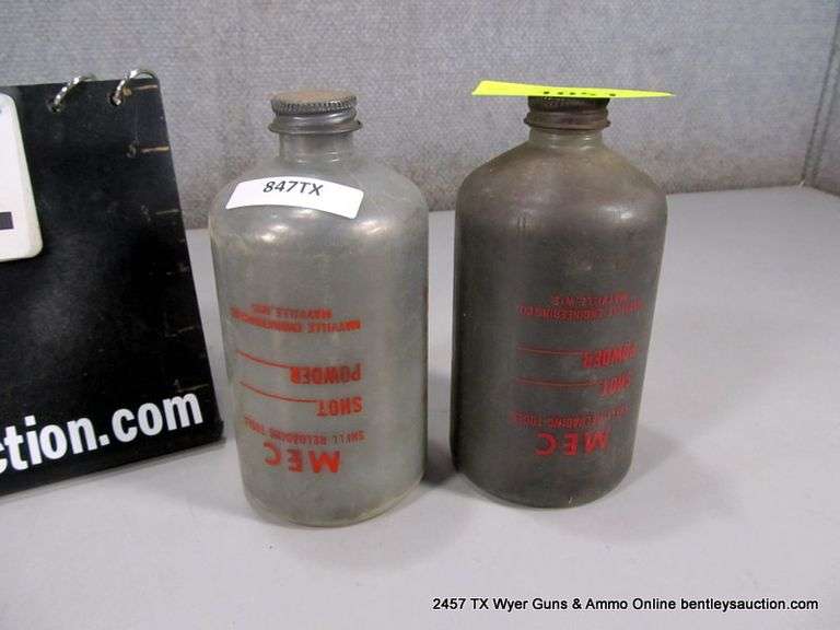 LOT: 2 MEC RELOADER POWDER DISPENSER BOTTLES - Bentley & Associates, LLC