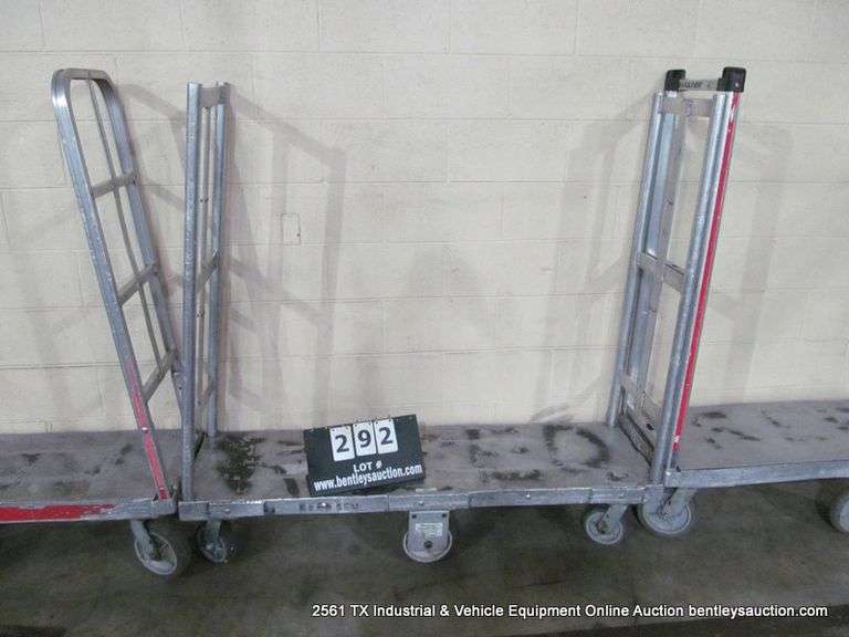 ALUMINUM PUSH CART W/ BOTH HANDLES, 18" X 60" - Bentley & Associates, LLC