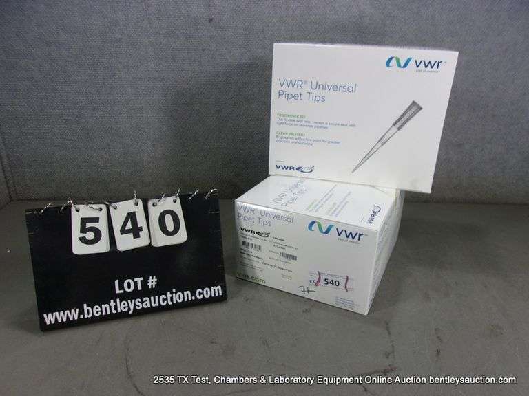 BOXES: VWR UNIVERSAL PIPETTE - P/N 76322-516 - 200UL - 10 PACKS (2X ...
