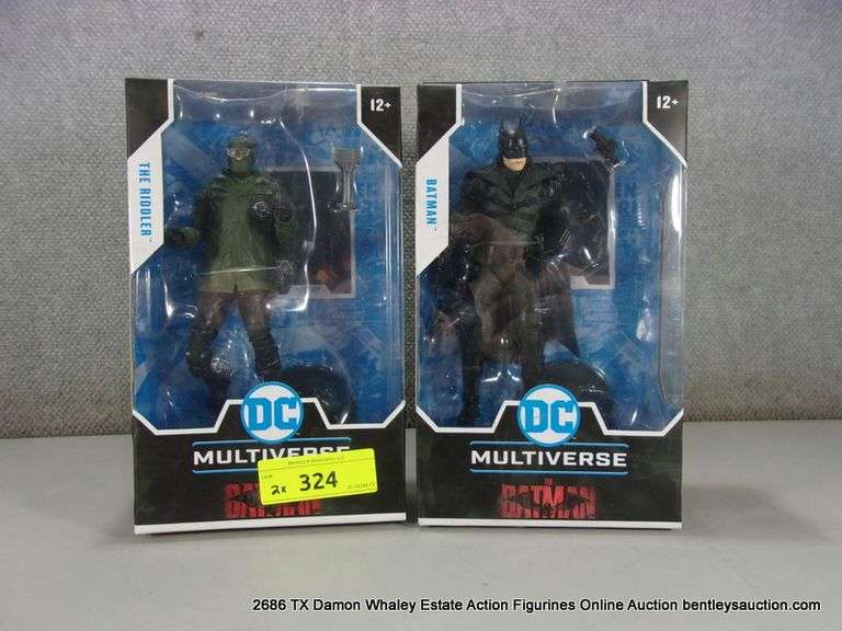 LOT: 2 DC MULTIVERSE ACTION FIGURES - THE RIDDLER & THE BATMAN ...