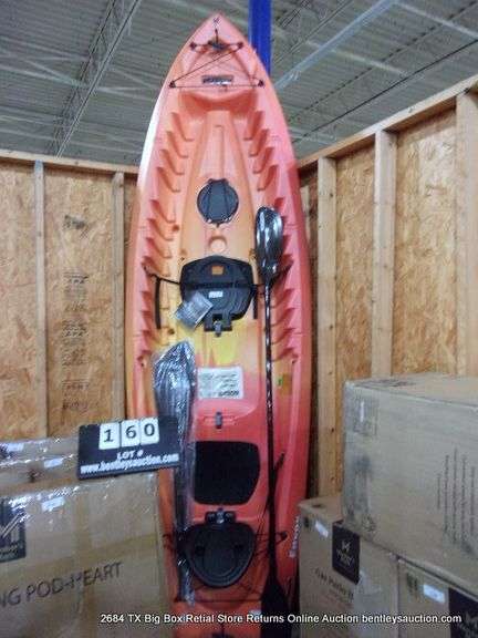 LIFETIME ORANGE KAYAK W/ OAR MODEL: 91260, 126" X 37" - Bentley ...