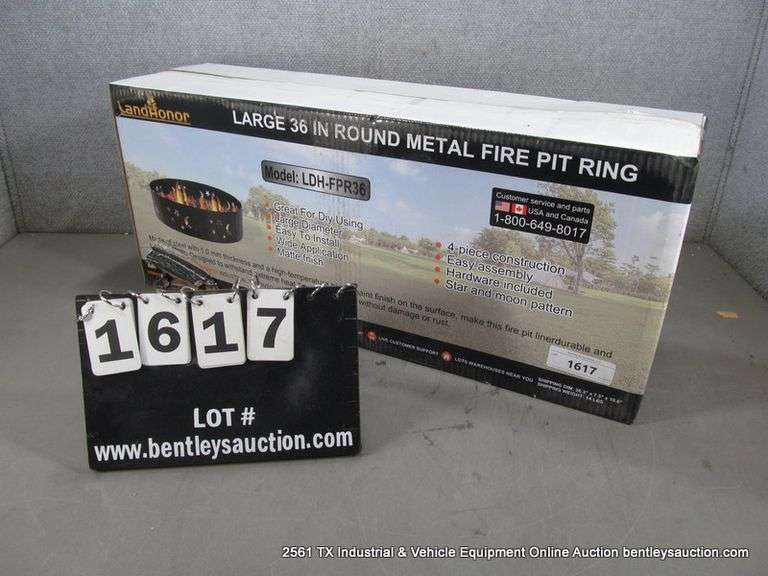 LAND HONOR LARGE 36" ROUND METAL FIRE PIT RING MODEL: LDH-FPR36 - NEW ...