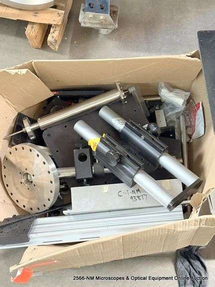 BOX: ASSORTED MICROSCOPE HARDWARE - BOOMS - Bentley & Associates, LLC