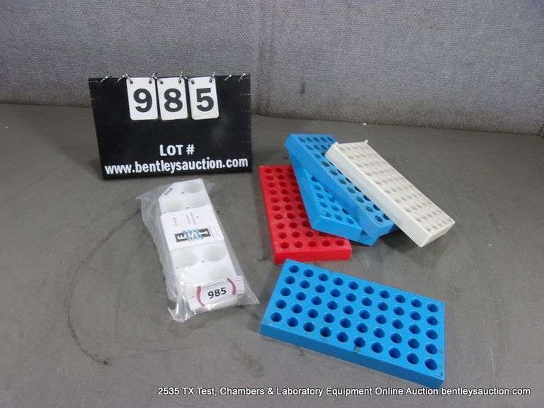 LOT: ASSORTED POLY SAMPLE VIAL ORGANIZER TRAYS - Bentley & Associates, LLC
