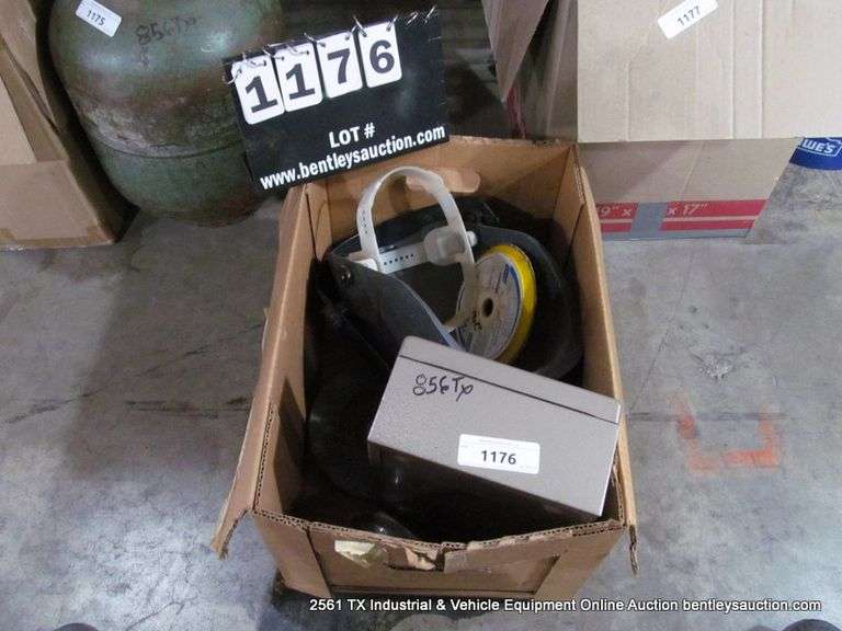 BOX: GRINDING WHEELS, METAL BOX, WELDING HELMETS - Bentley & Associates ...