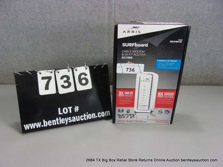 ARRIS SURFBOARD CABLE MODEM & WIFI ROUTER MODEL: SBG6700-AC - Bentley ...