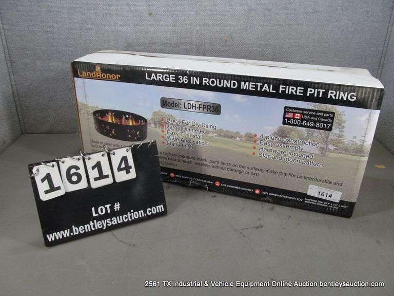 LAND HONOR LARGE 36" ROUND METAL FIRE PIT RING MODEL: LDH-FPR36 - NEW ...