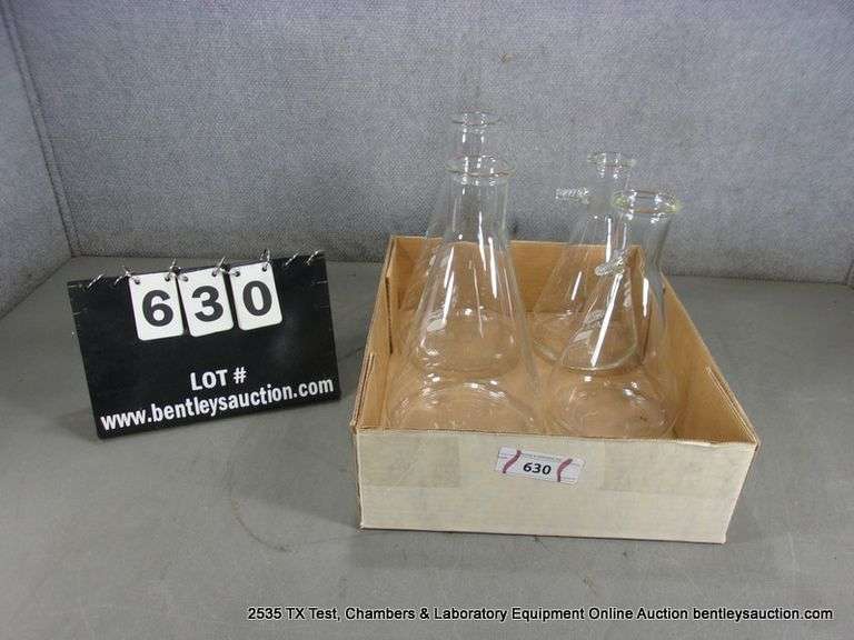 BOX: (4) VARIOUS BRANDS OF ASSORTED GLASS BEAKERS - Bentley ...