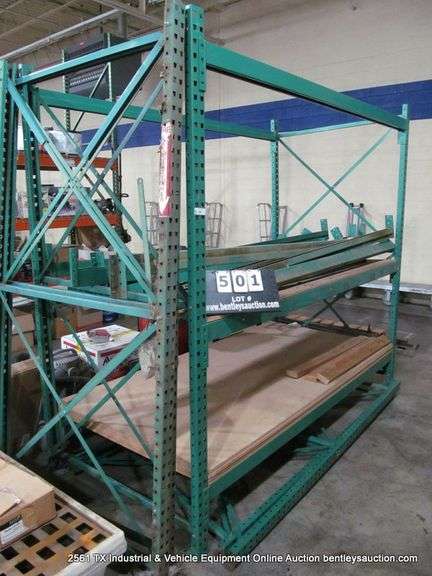 GREEN INDUSTRIAL PALLET RACKING - 5 SECTIONS - 8' X 4' X 8' (5X MONEY ...