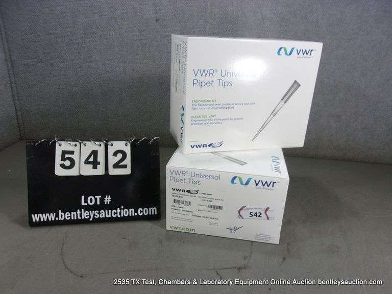 BOXES: VWR UNIVERSAL PIPETTE - P/N 76322-516 - 200UL - 10 PACKS (2X ...