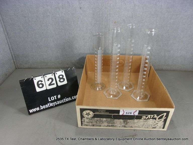 BOX: (4) KIMAX 250ML GLASS BEAKERS - Bentley & Associates, LLC