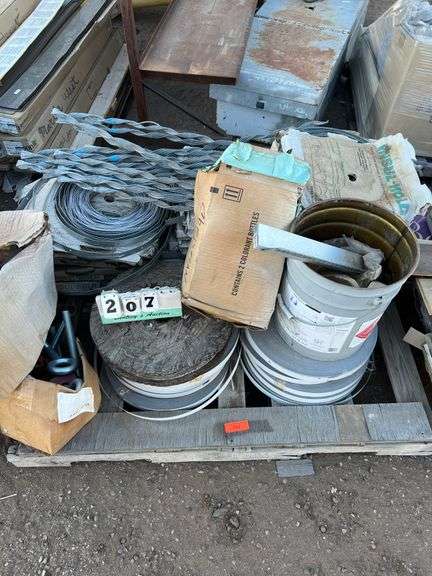 PALLET: ASSORTED HARDWARE - FLASHING, BOLTS - Bentley & Associates, LLC